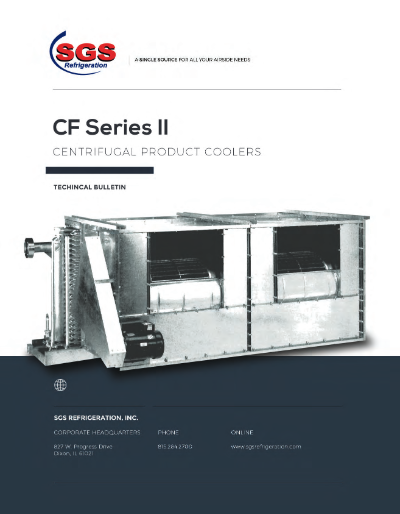 SGS CF Series II Centrifugal Product Cooler