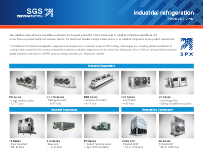 SGS Refrigeration Product Line - SPX Cooling Technologies