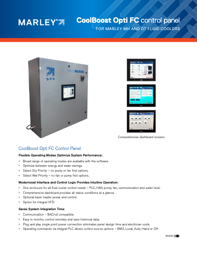 CoolBoost Opti FC Control Panel for Marley MH and DT Fluid Coolers ...