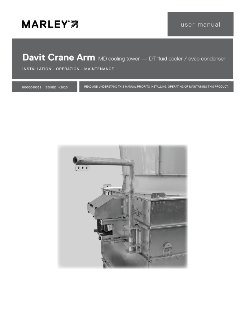 Davit Crane Arm User Manual - SPX Cooling Technologies