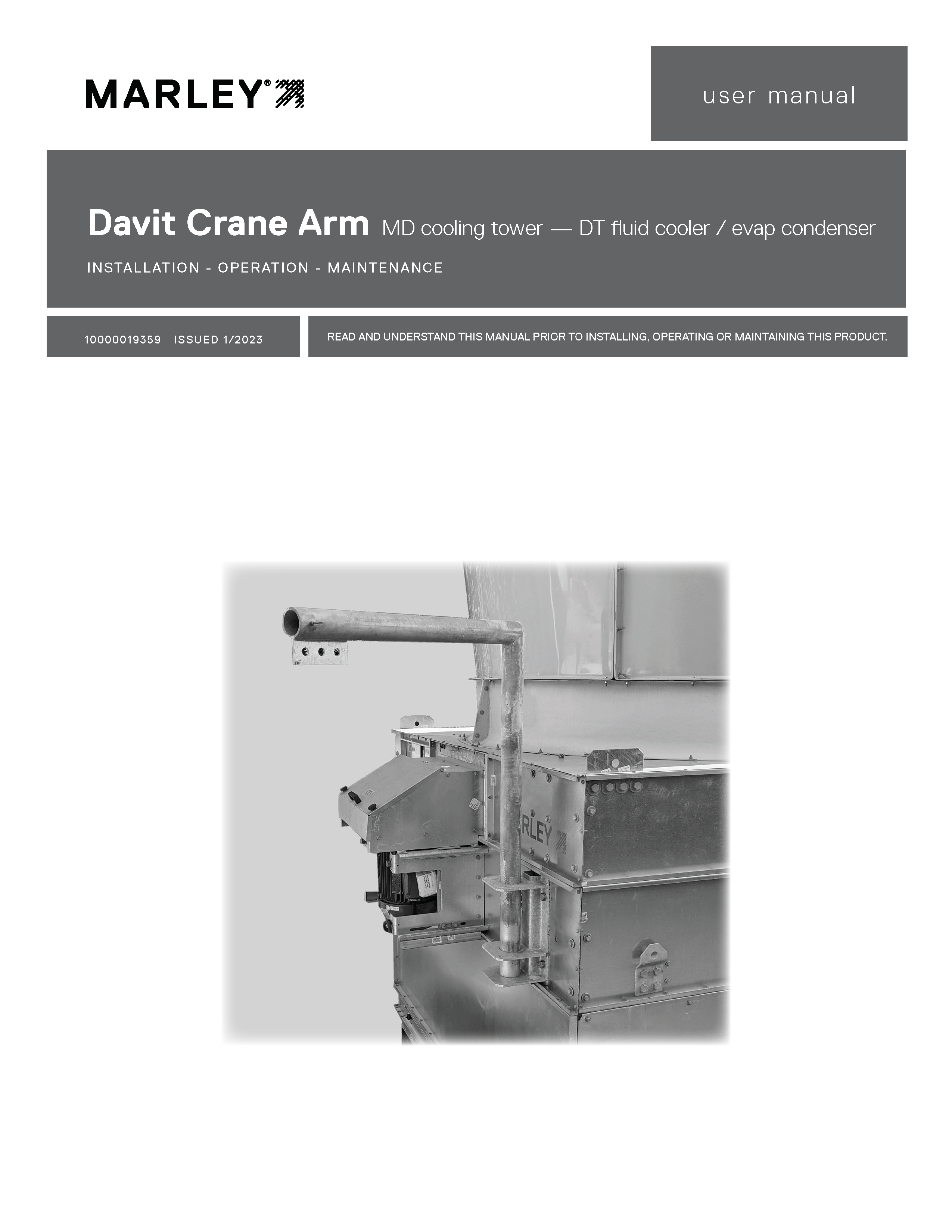 Davit Crane Arm User Manual - SPX Cooling Technologies